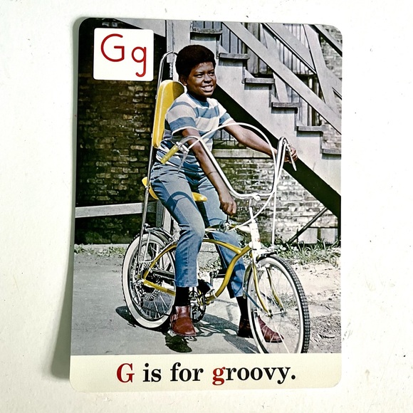 Vintage | Art | Vintage 7s G Is For Groovy Flash Card Print Wall Art ...
